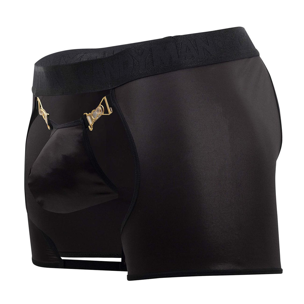 CandyMan 99637 Chaps Thongs Color Black - Pikante Underwear