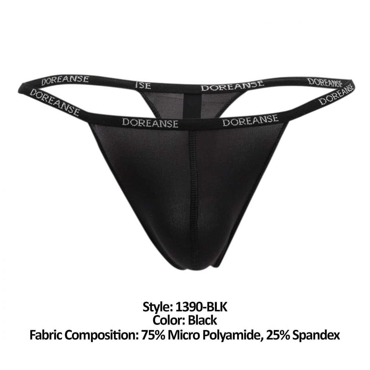 Doreanse 1390-BLK Aire Thong Color Black - Pikante Underwear