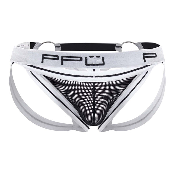 PPU 2305 Mesh Jockstrap Color White - Pikante Underwear